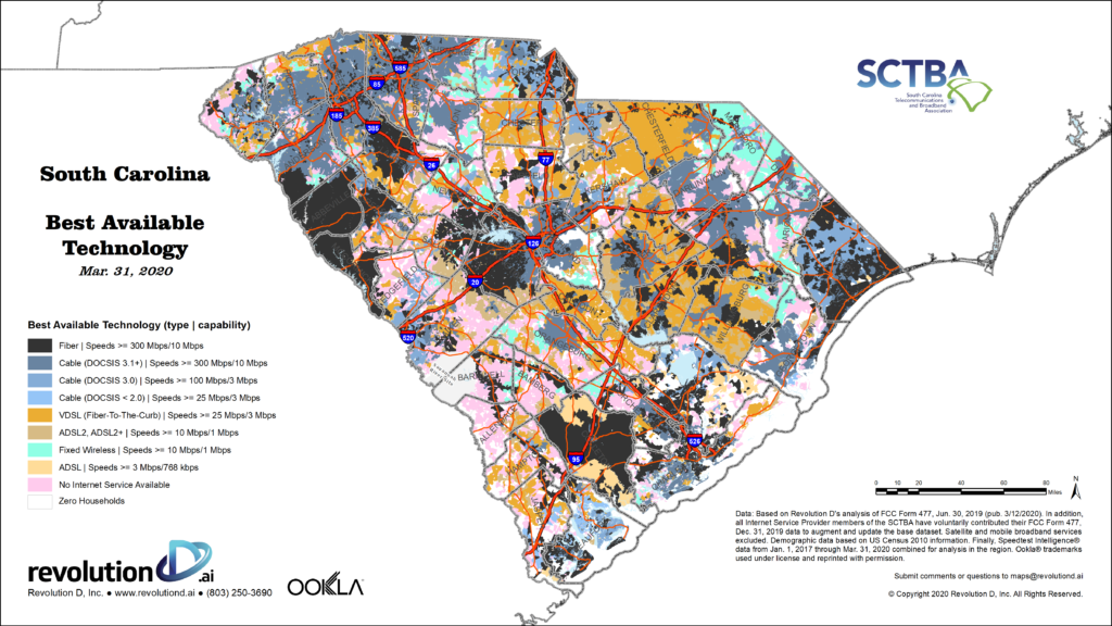 SC Broadband Maps - Palmetto Care Connections