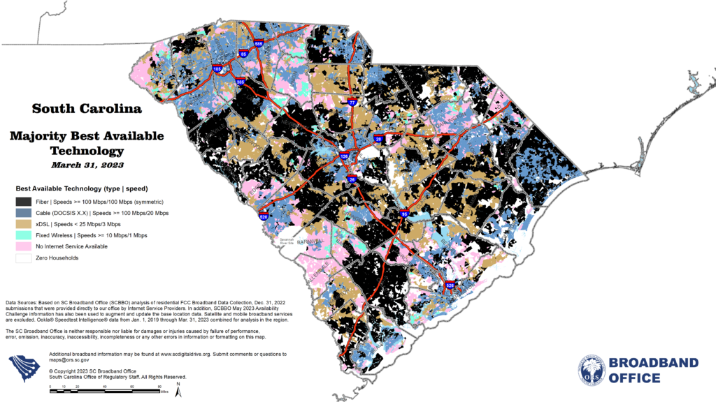 SC Broadband Maps - Palmetto Care Connections
